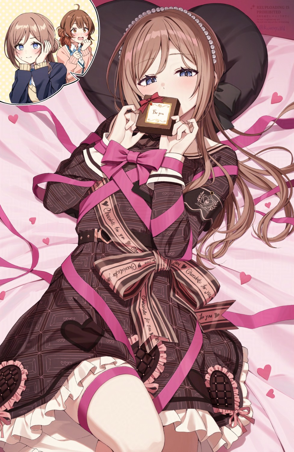 kuroto yuu gakuen idolm@ster the idolm@ster hanami ume himesaki rinami dress seifuku sweater ...